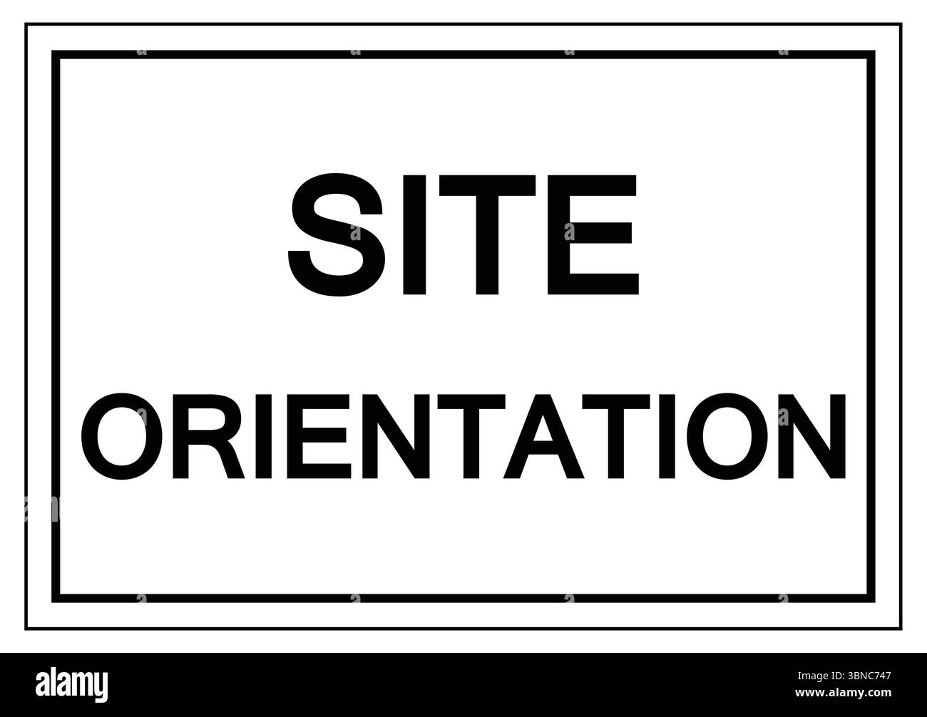 Sign for Site Orientation with Bold Letters in a Clear Design Stock ...