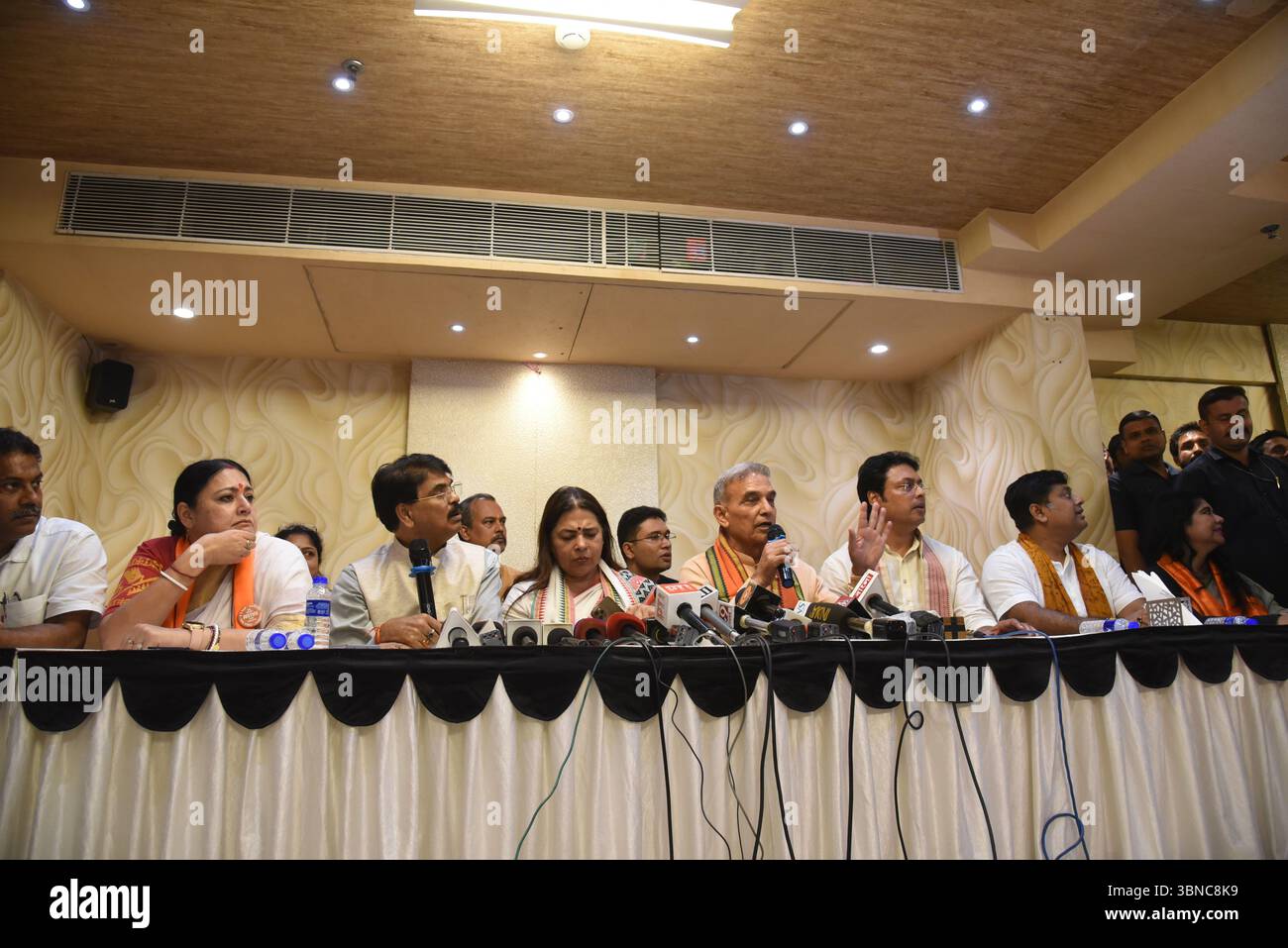 Kolkata, India. 30th June, 2025. BJP's fact-checking team, including former union minister ...