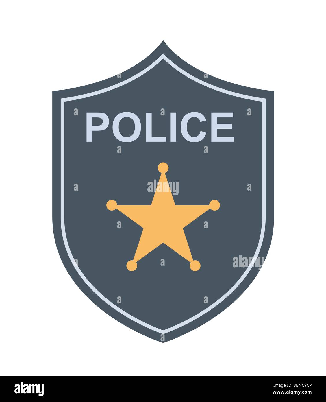 Police badge with star icon design. Vector illustration Stock Vector ...