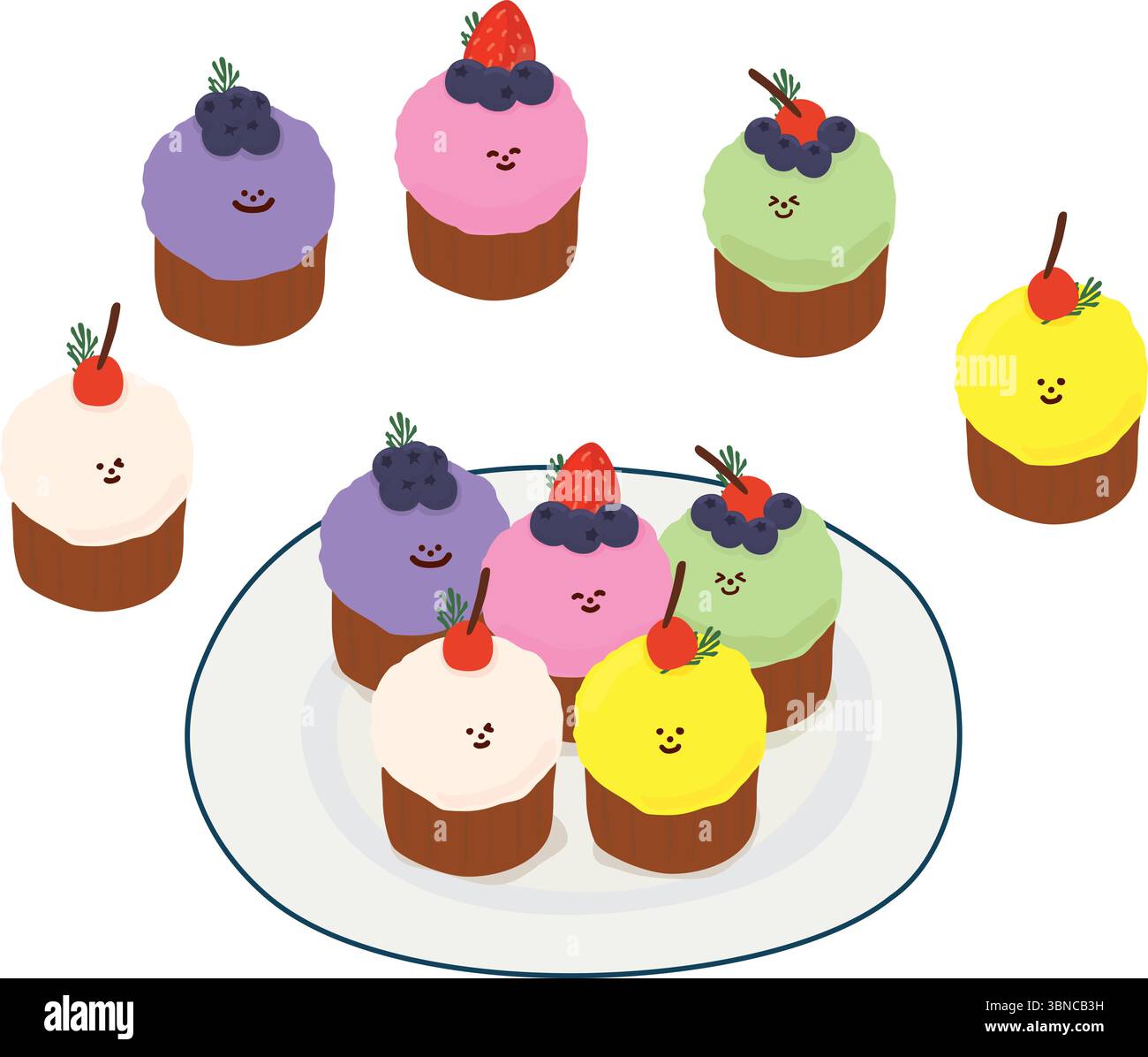 Food kids birthday party Stock Vector Images - Alamy