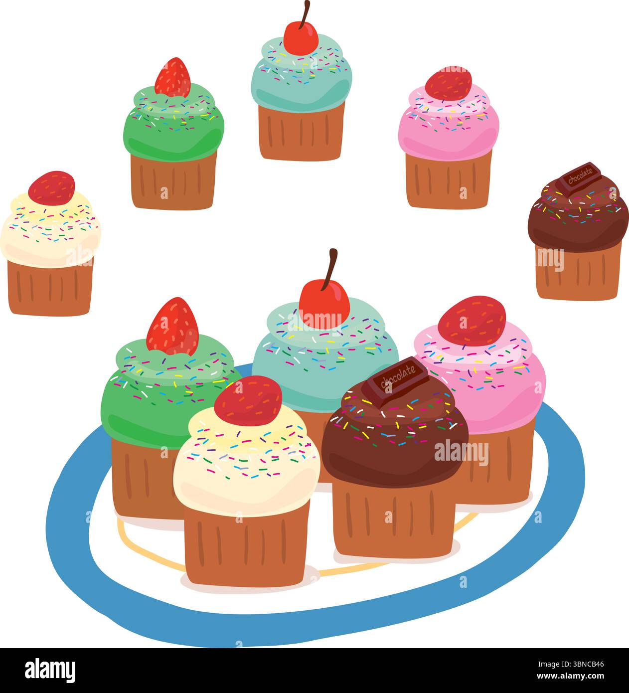 Colorful frosting Stock Vector Images - Alamy