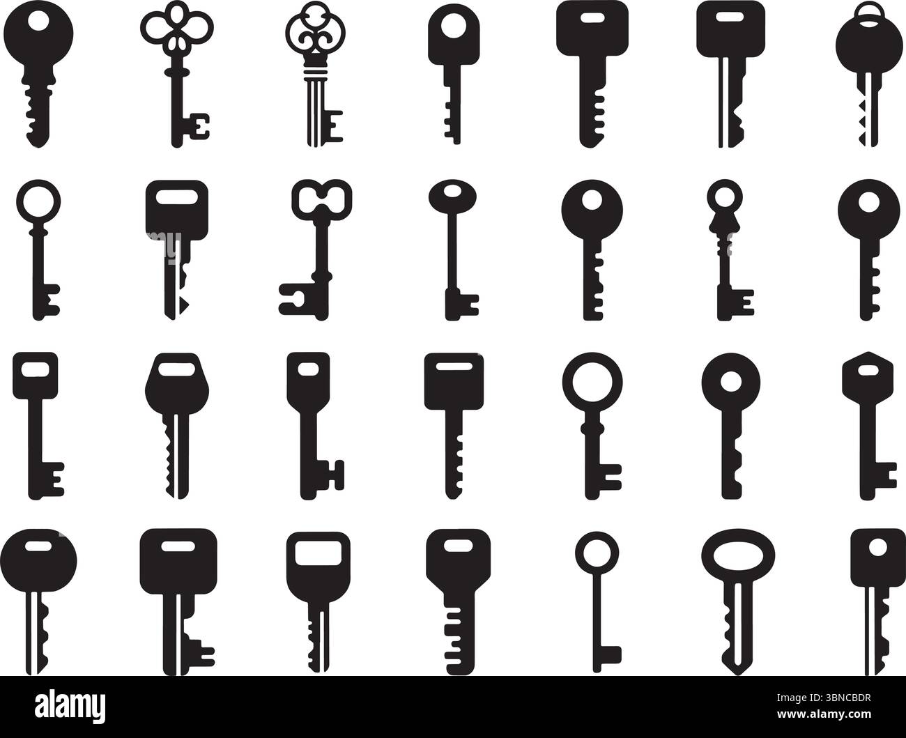 Minimalist Key icon set generative ai Stock Vector Image & Art - Alamy