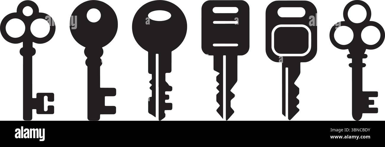 Minimalist Key icon set generative ai Stock Vector Image & Art - Alamy