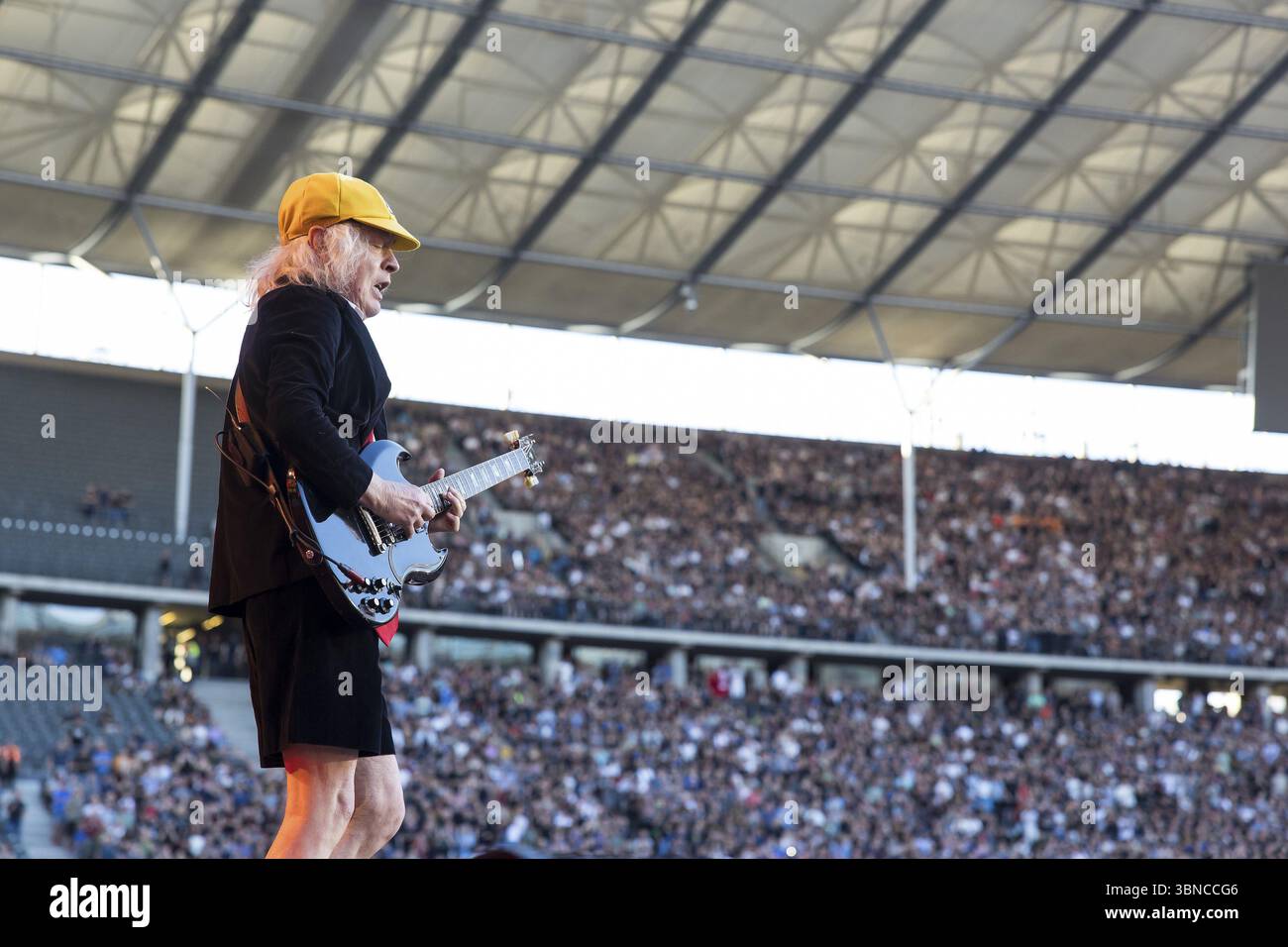 Angus Young, lead guitarist of AC/DC live on Power Up Tour 2025 at the ...