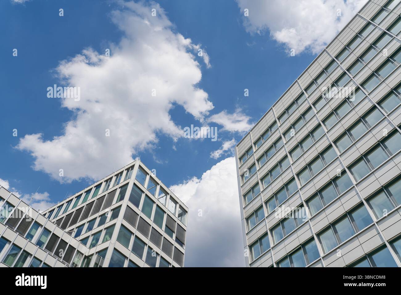 Gap between two office buildings in the center of Berlin Stock Photo ...