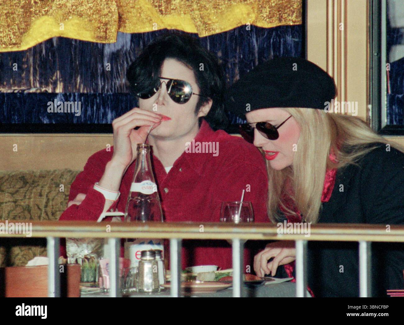 Michael Jackson with his hair and make-up stylist Karen Faye at The ...