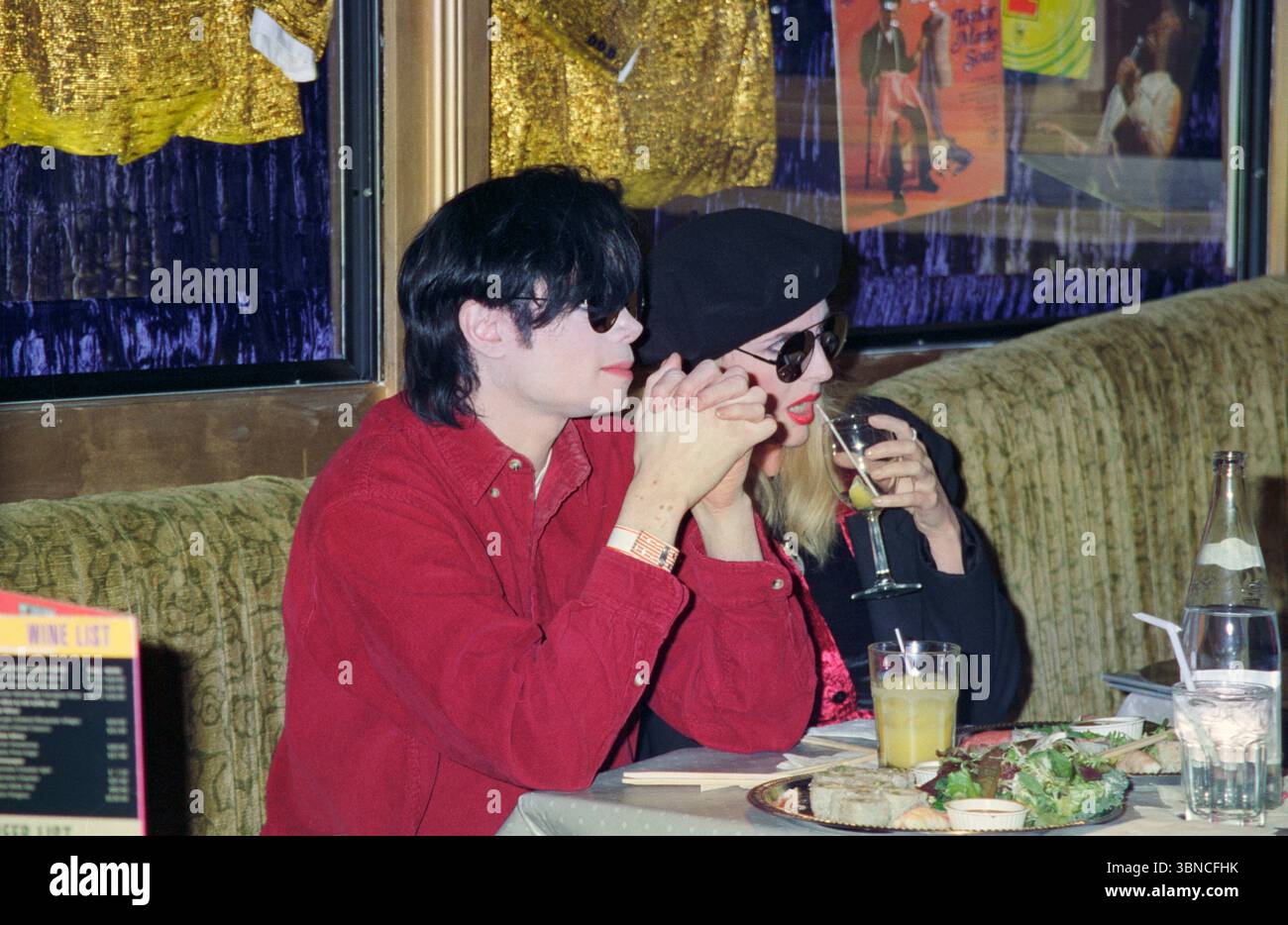 Michael Jackson with his hair and make-up stylist Karen Faye at The ...