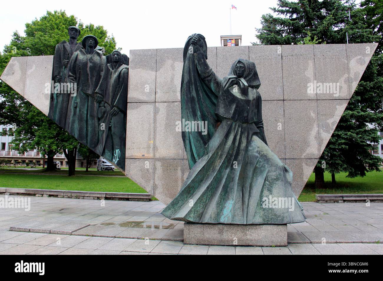 Monument to the 1919 Slovak Soviet Republic, unveiled in 1975, located ...