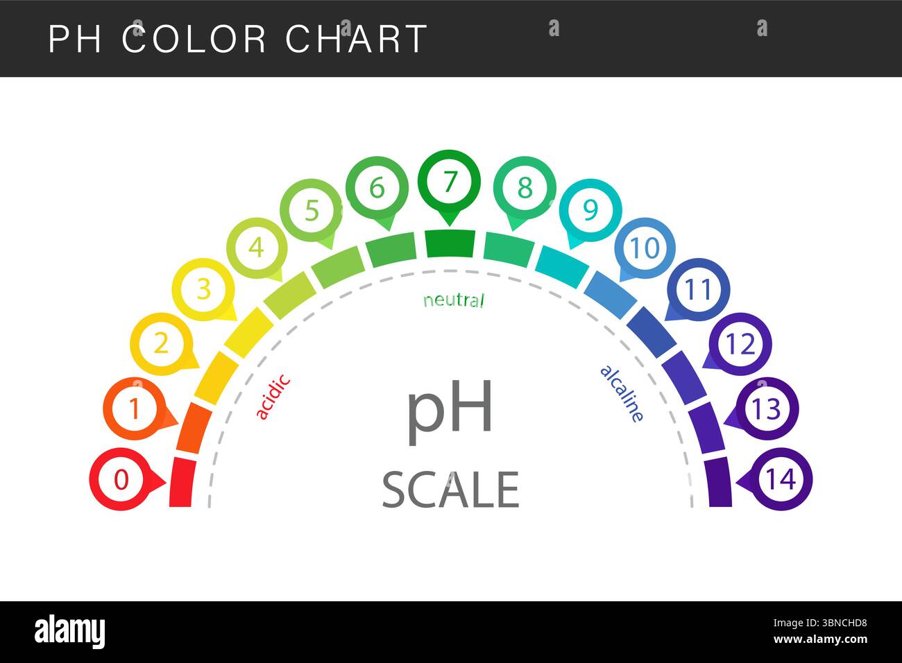 PH Scale. Acid and alkaline indicator. Chemical analysis or test ...