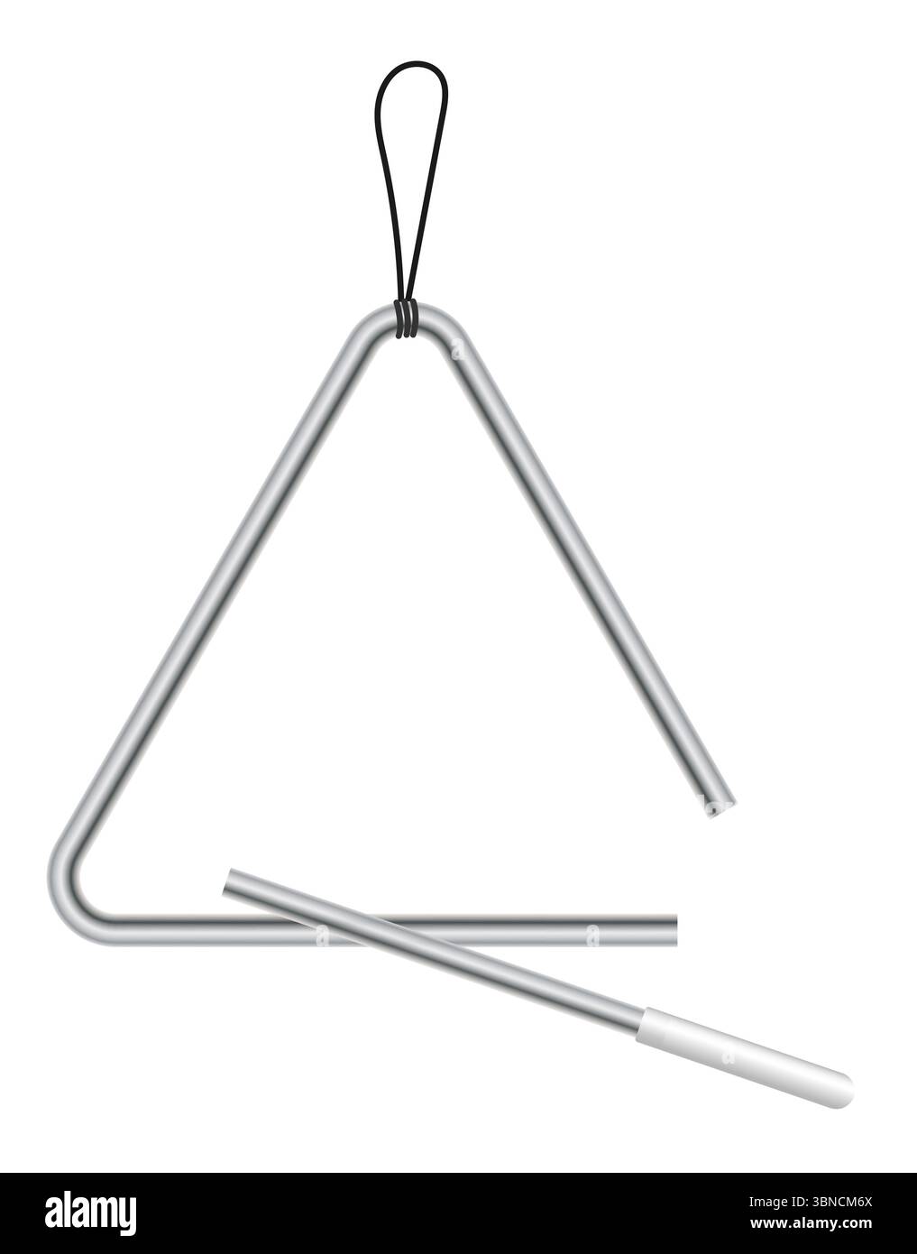 Triangular musical instrument vibrating at different frequencies from ...