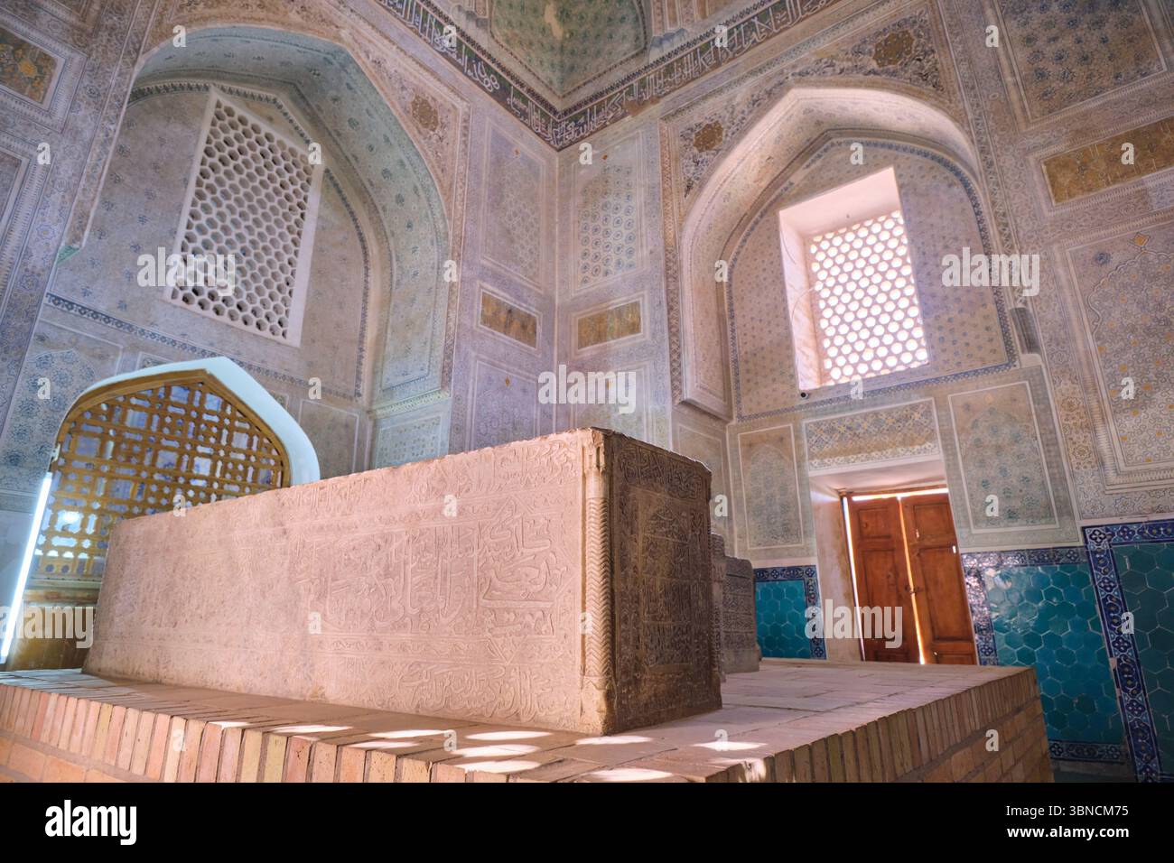 Tomb, grave, mausoleum area of the complex. At the Kok Gumbaz Mosque ...