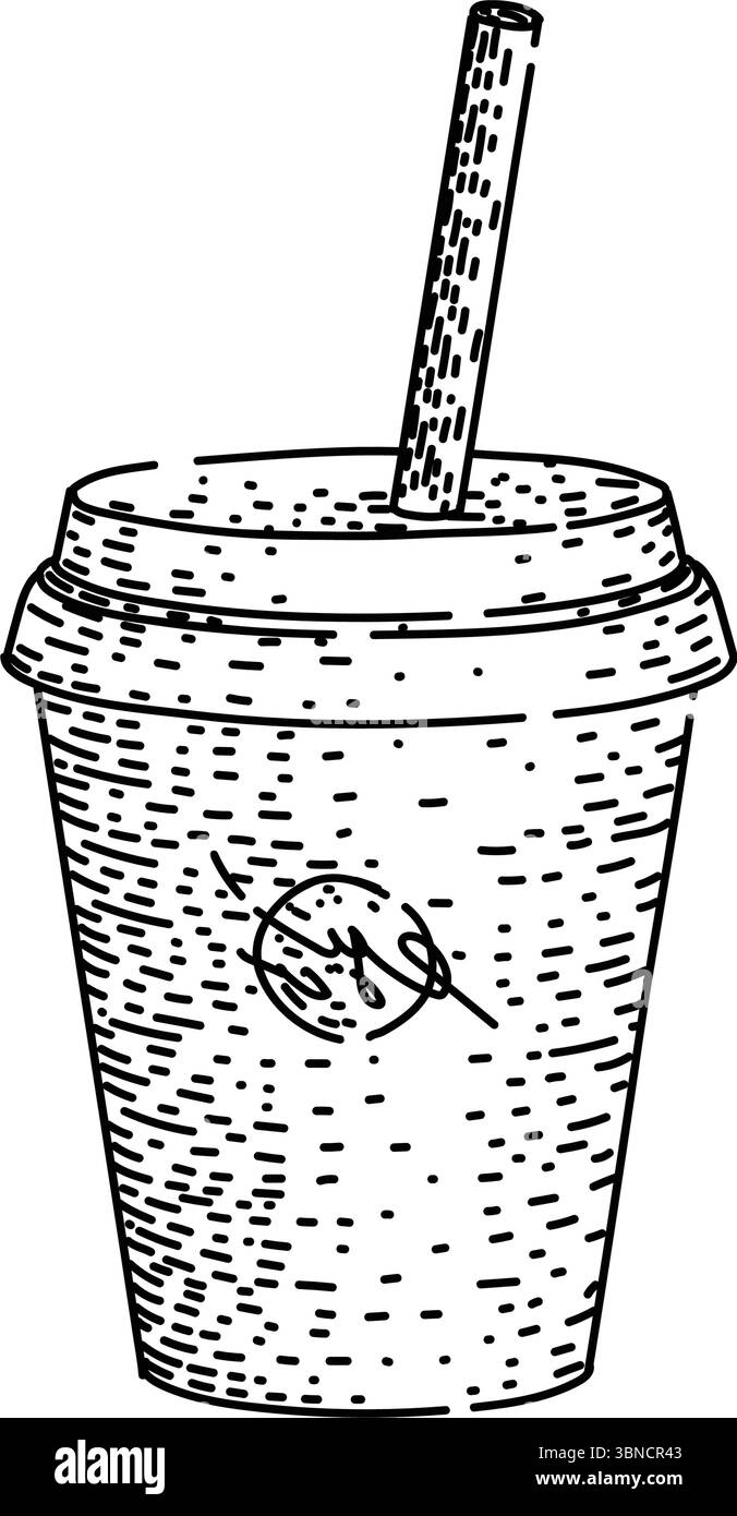 espresso coffee cup sketch hand drawn vector Stock Vector Image & Art ...