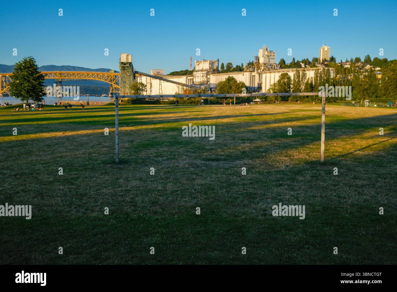 The soccer field at New Brighton Park in Vancouver, BC. The Iron ...
