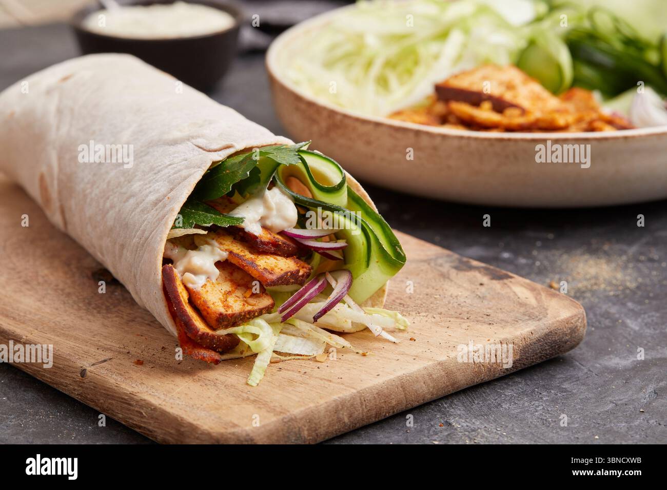 Grilled durum wrap yogurt hi-res stock photography and images - Alamy