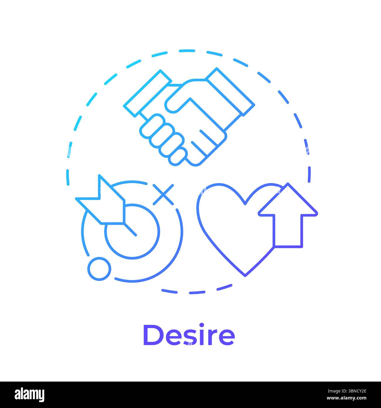 Desire blue gradient concept icon Stock Vector Image & Art - Alamy