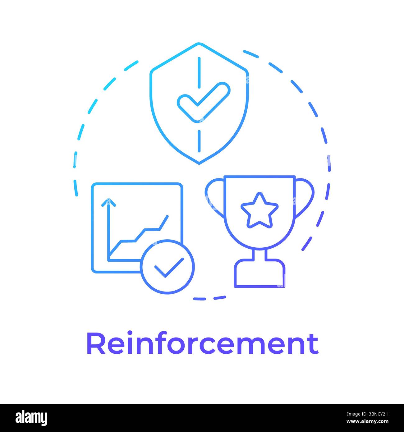 Reinforcement blue gradient concept icon Stock Vector Image & Art - Alamy