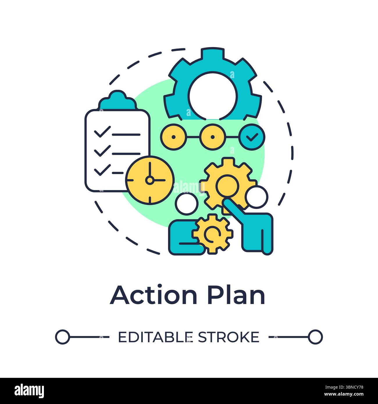 Action plan multi color concept icon Stock Vector Image & Art - Alamy
