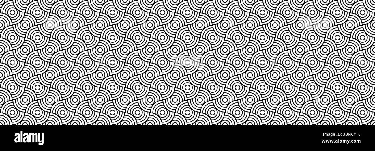 horizontal seamless black circle design for pattern and background ...