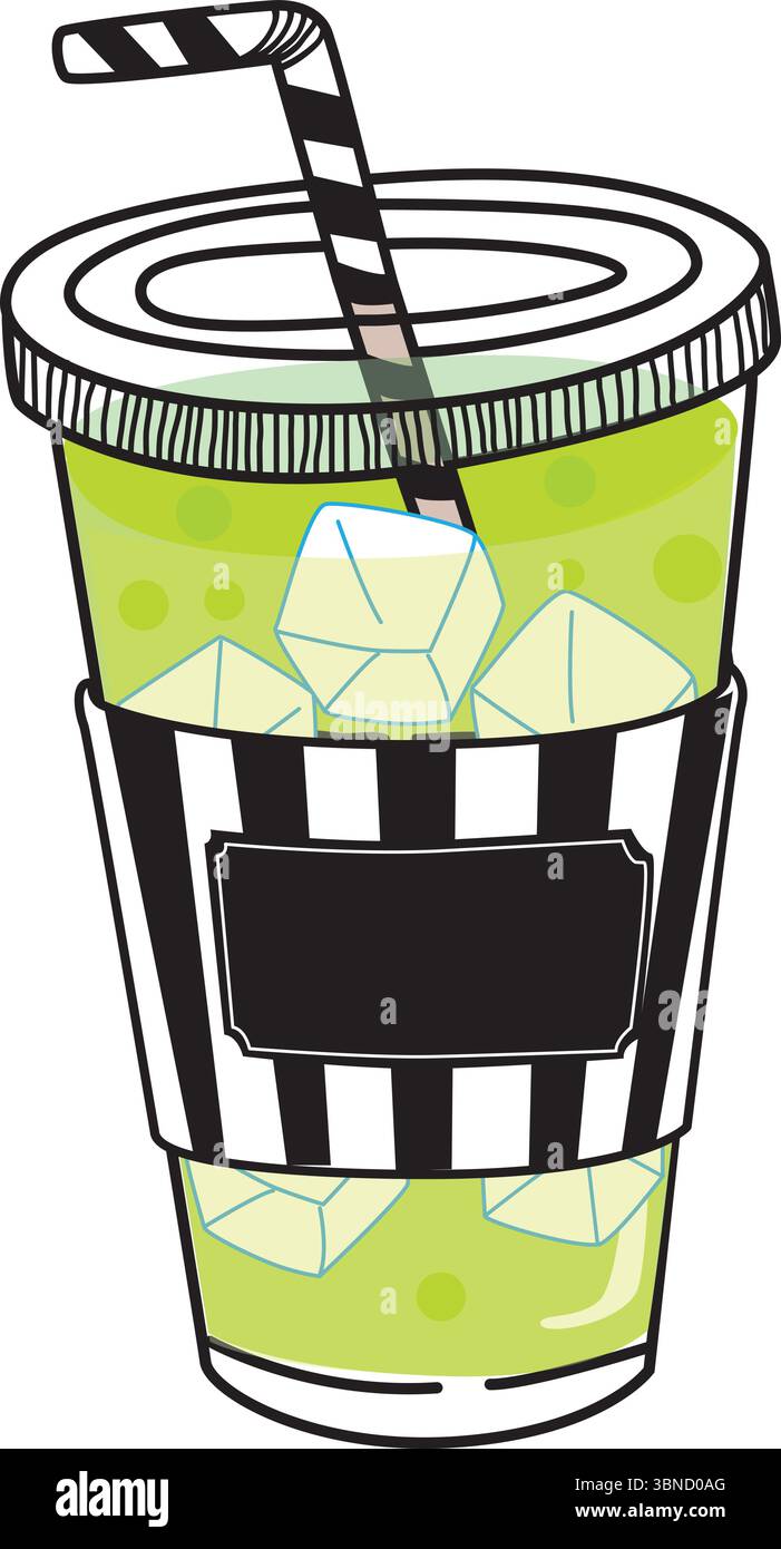 Ice tea straw design Stock Vector Images - Alamy