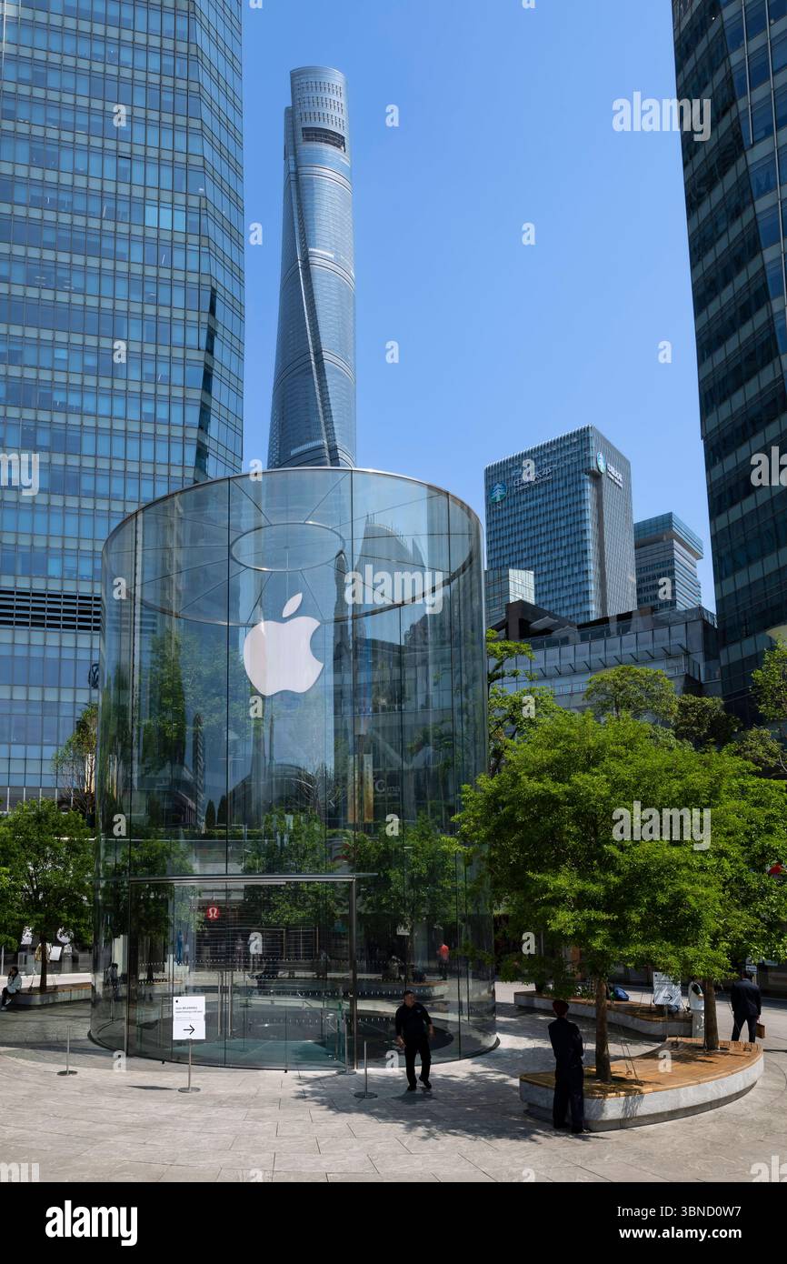 Apple Shop, Store, IFC Mall, Pudong, Shanghai, Volksrepublik China ...