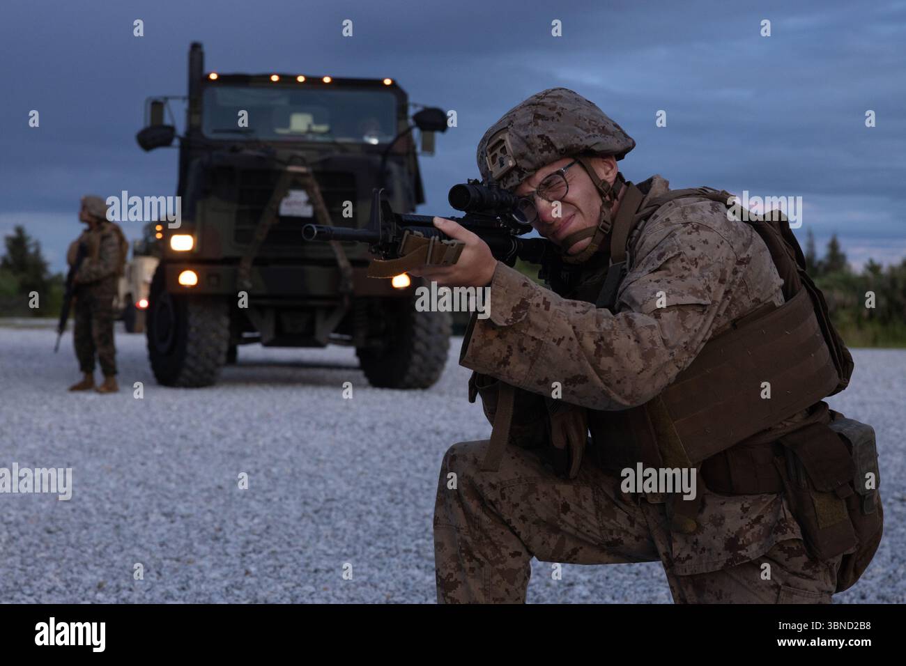 U.S. Marine Corps 2nd Lt. Dustin Williams, a logistics officer with ...