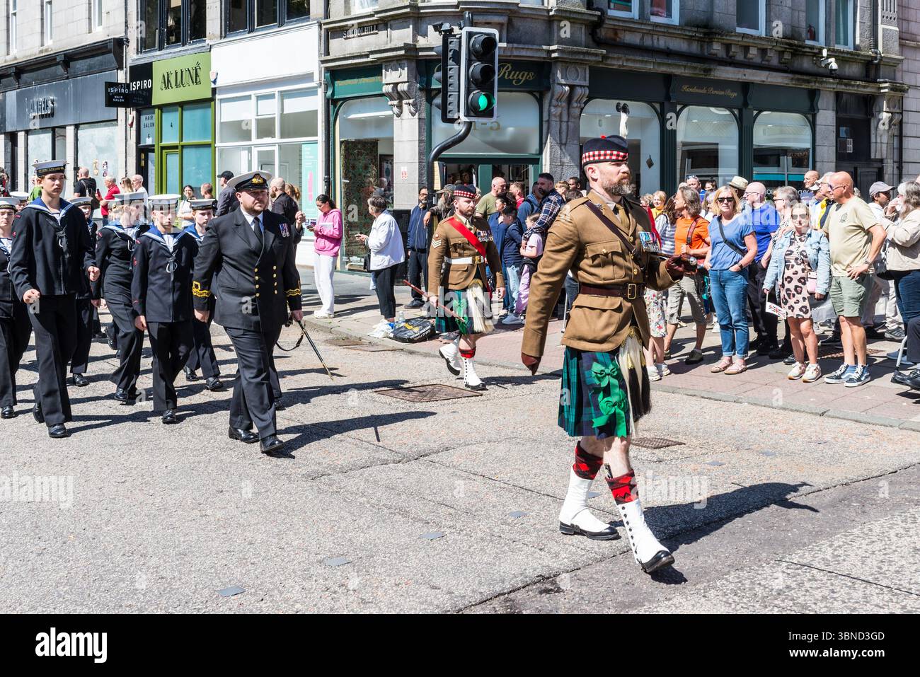 Aberdeen, Scotland, UK - June 28, 2025: Parade in honour of Armed ...