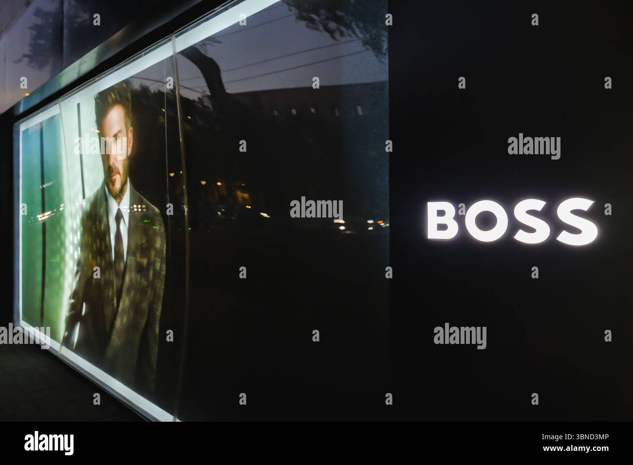 Almaty, Kazakhstan - June 24, 2025: Hugo Boss clothing brand logo on ...