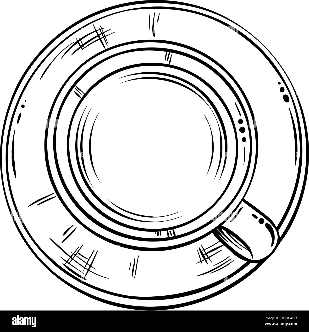 Cup of Tea Vector Outline Illustration Stock Vector Image & Art - Alamy