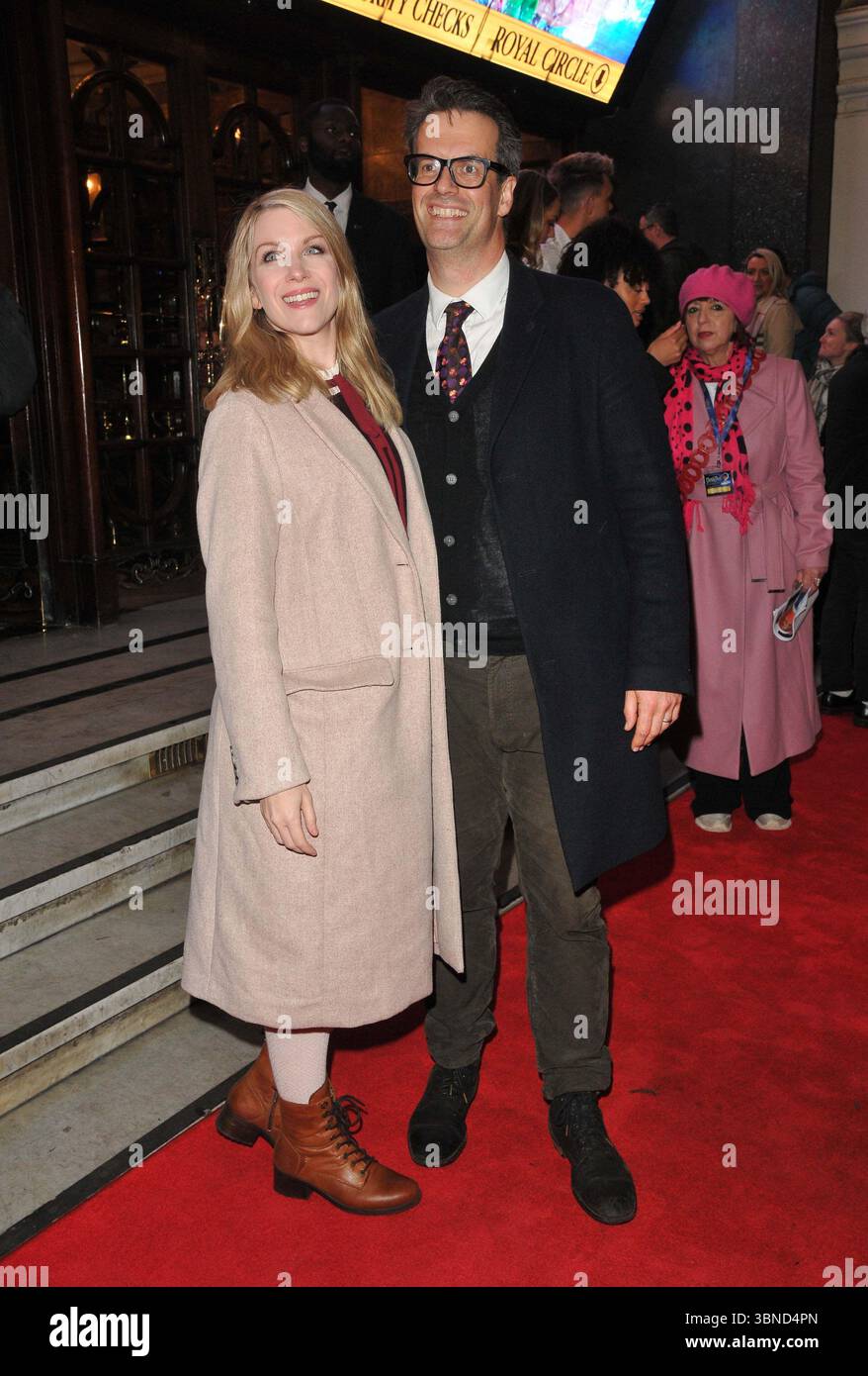 Rachel Parris and Marcus Brigstocke at the "Peter Pan" annual panto ...