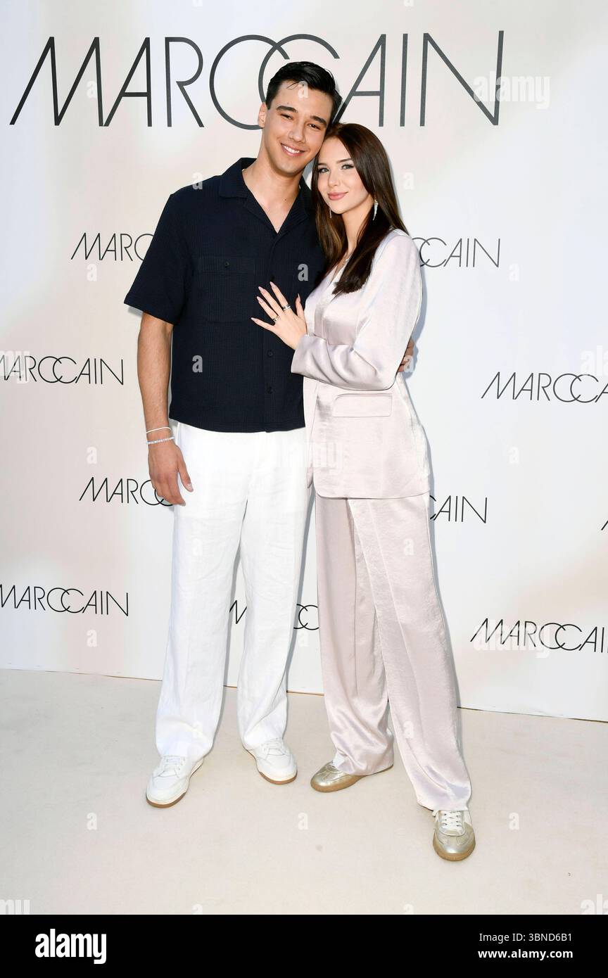 Diego Pooth mit Freundin Louisa Büscher bei der Marc Cain Fashion Show ...
