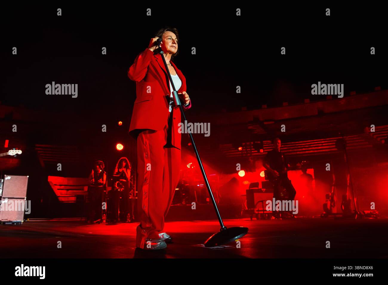 July 1, 2025, Pompeii, Naples, Italy: Gianna Nannini performs live at Roman Amphitheatre during ...