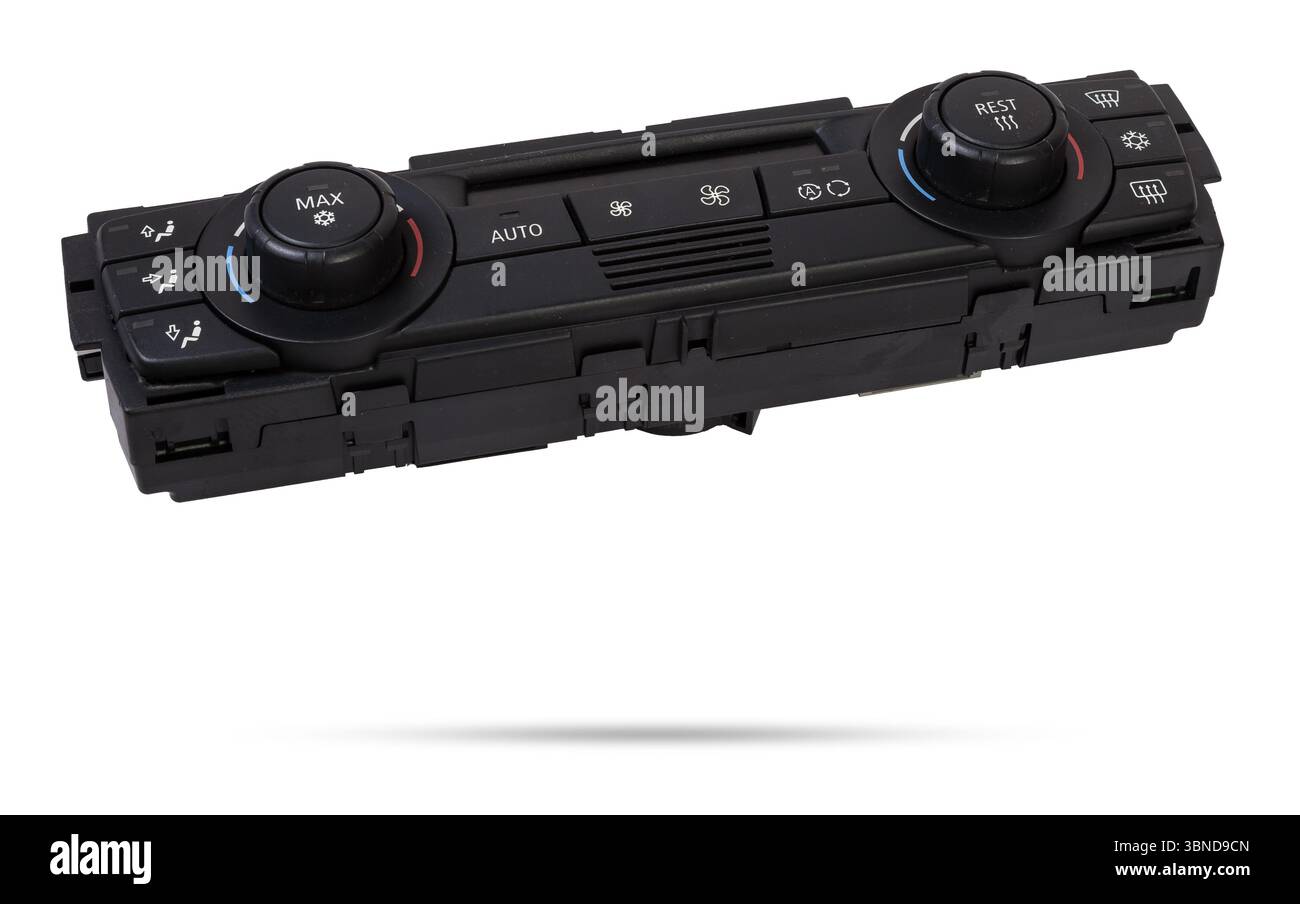 Close-up of climate control panel, Setting up and refueling the air ...