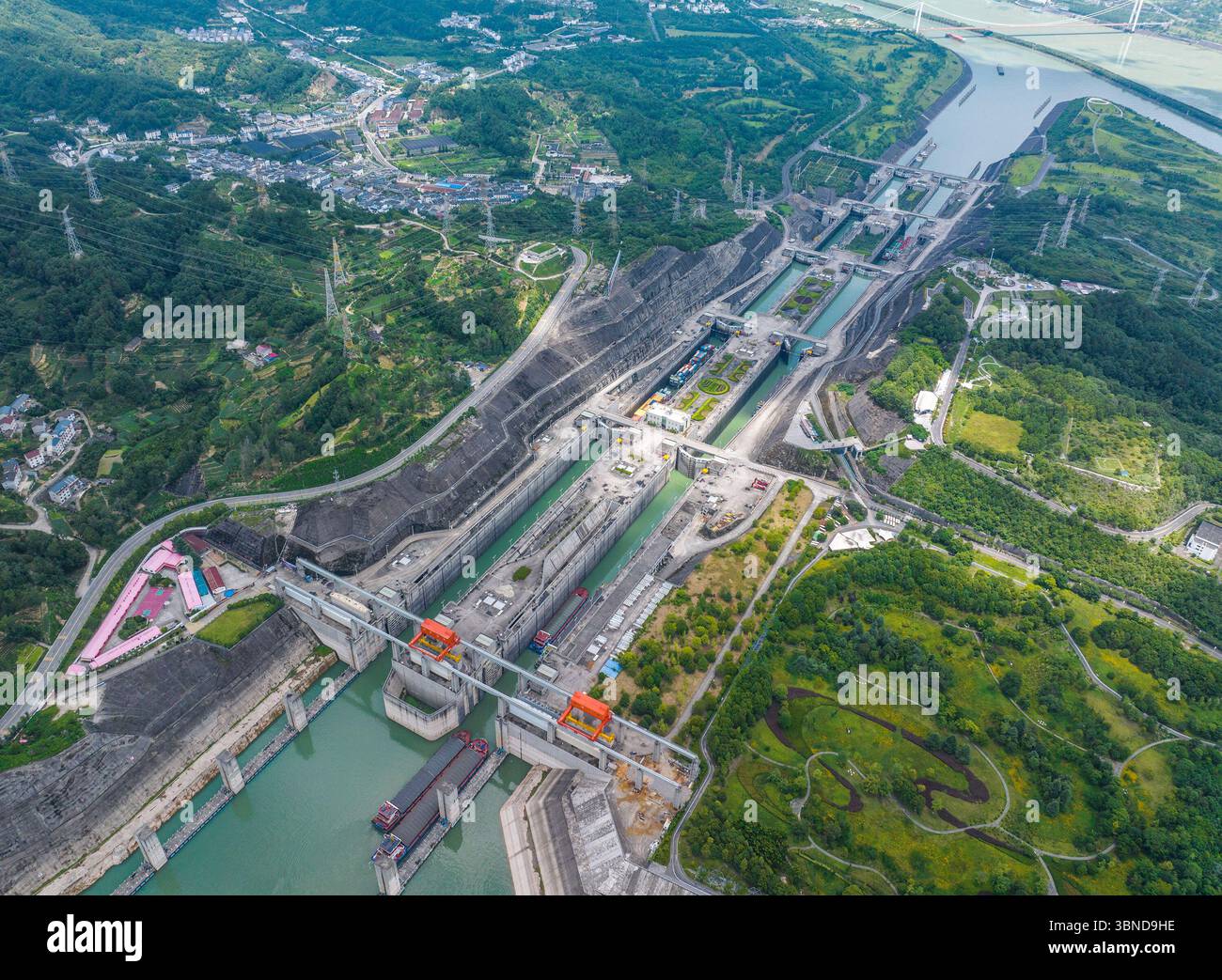 (250702) -- YICHANG, July 2, 2025 (Xinhua) -- An aerial drone photo ...