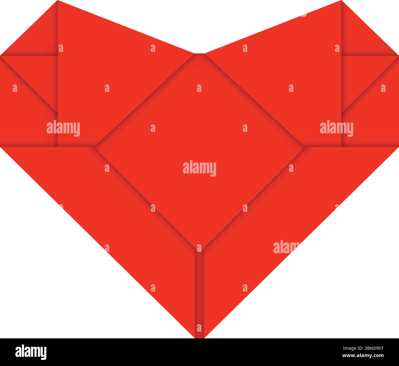 Red origami paper Stock Vector Images - Alamy