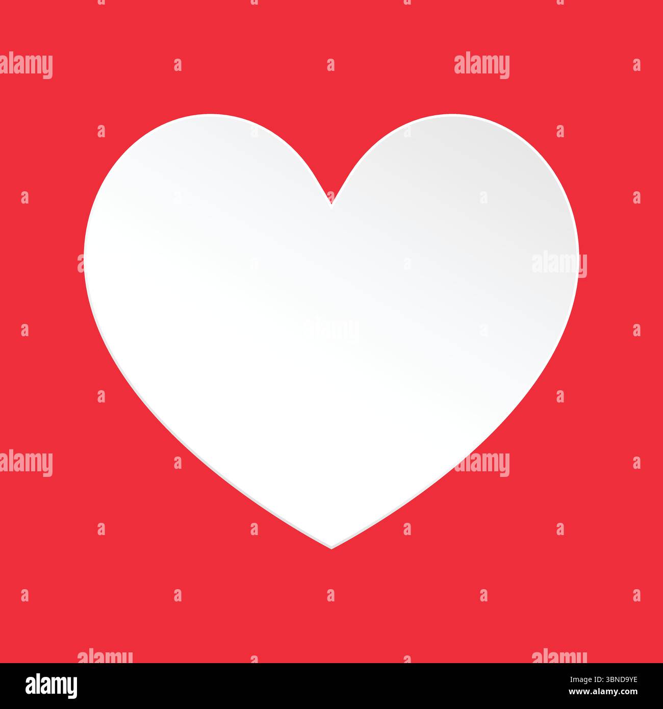 Blank white paper heart Stock Vector Images - Alamy