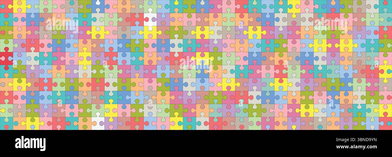 horizontal pastel jigsaw puzzle for pattern and background,vector ...