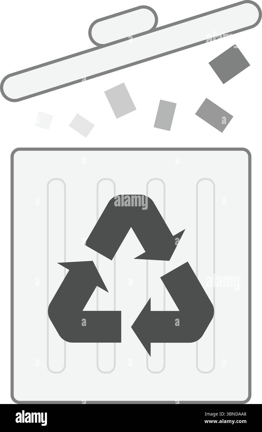 one recycle bin isolated on white for pattern and design Stock Vector ...