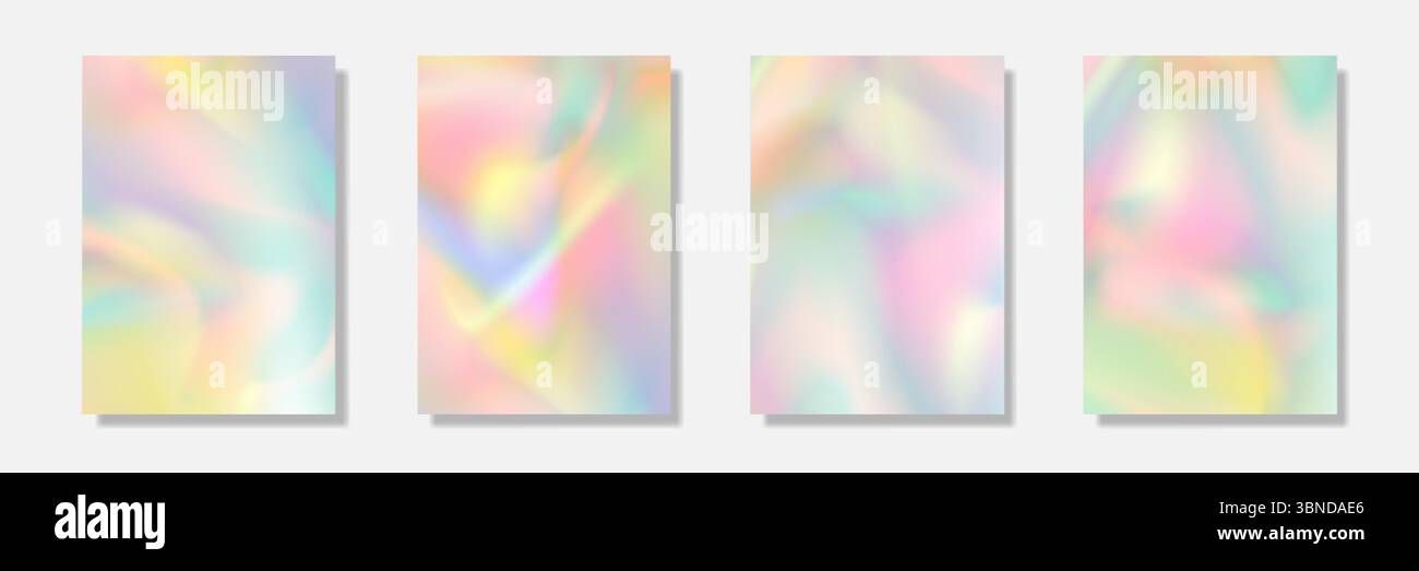 holographic pastel cover and pages for pattern,website and design Stock ...