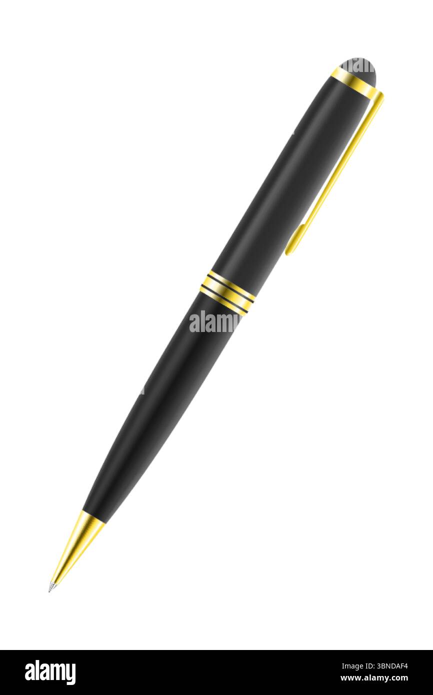 Black ballpoint isolated on Stock Vector Images - Alamy