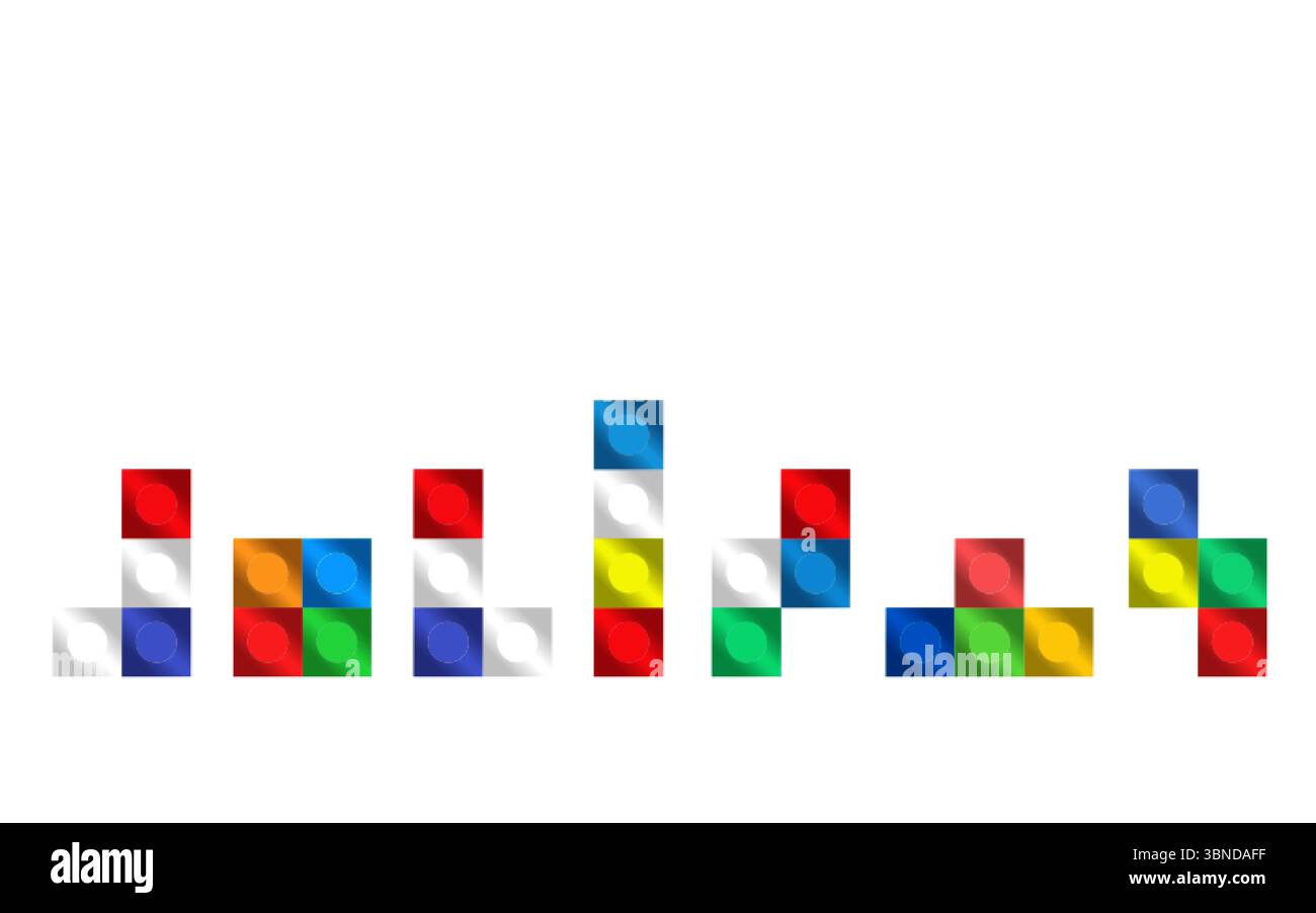 Game brick tetris template Cut Out Stock Images & Pictures - Alamy