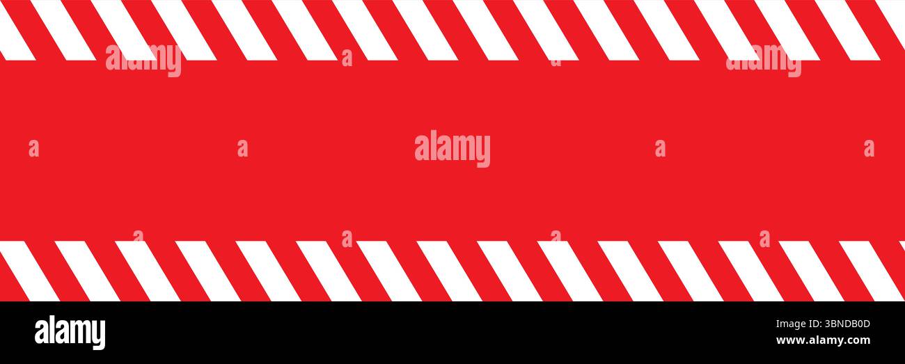 horizontal red and white no entry sign background with blank Stock ...