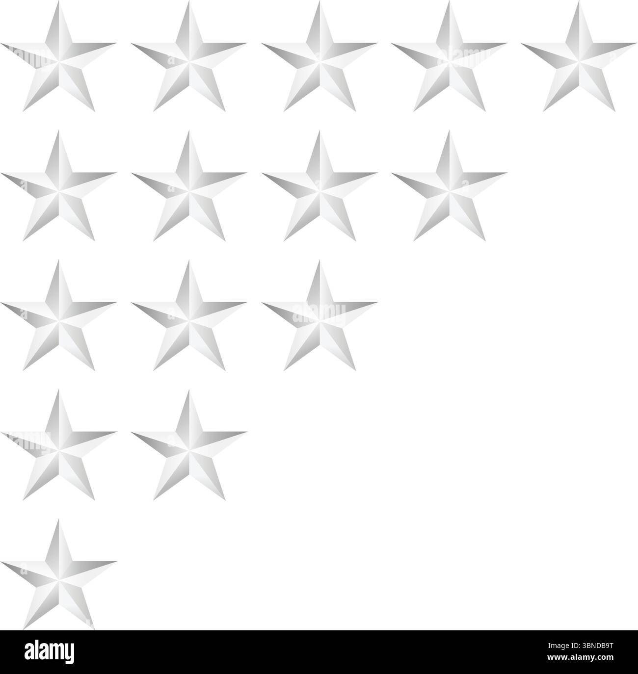 rating silver stars isolated on white,vector illustration Stock Vector ...
