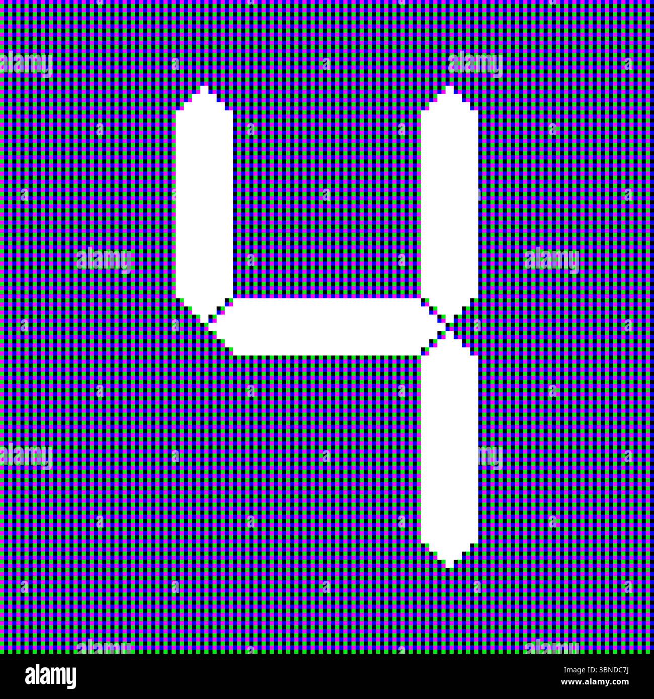 realistic digital LED screen with digital number four 4 for pattern and ...