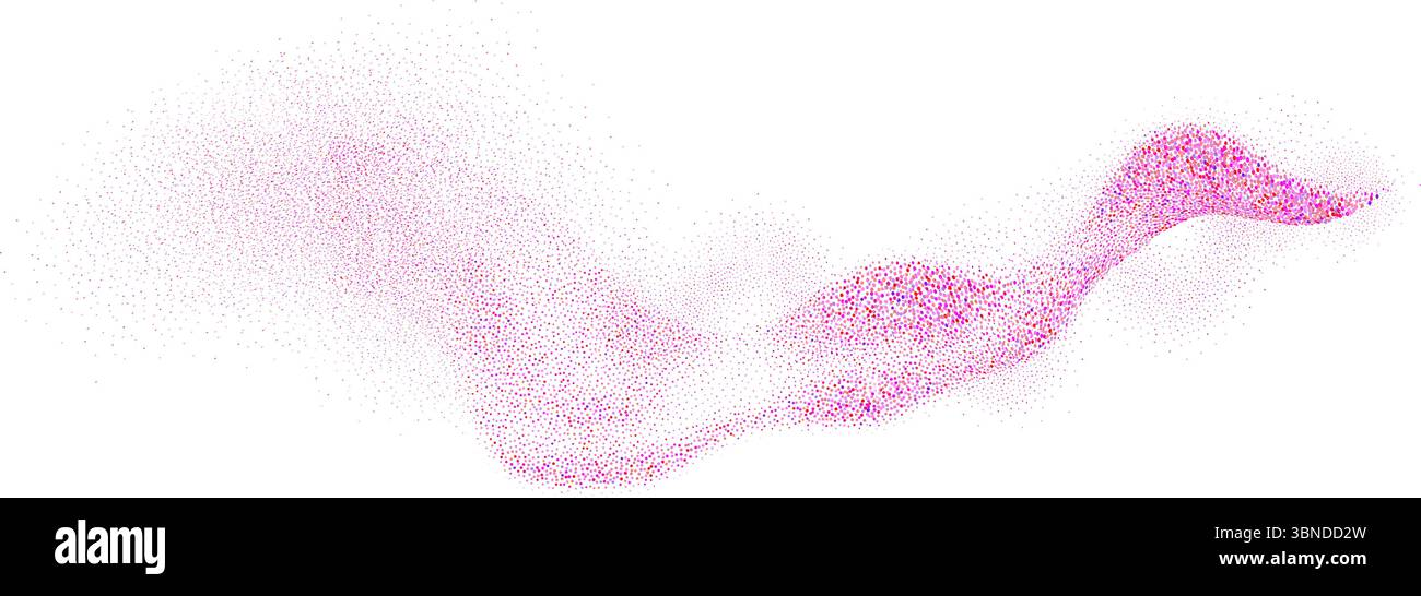 Abstract glittering particles with noise.Rose colored dust swirl in a ...