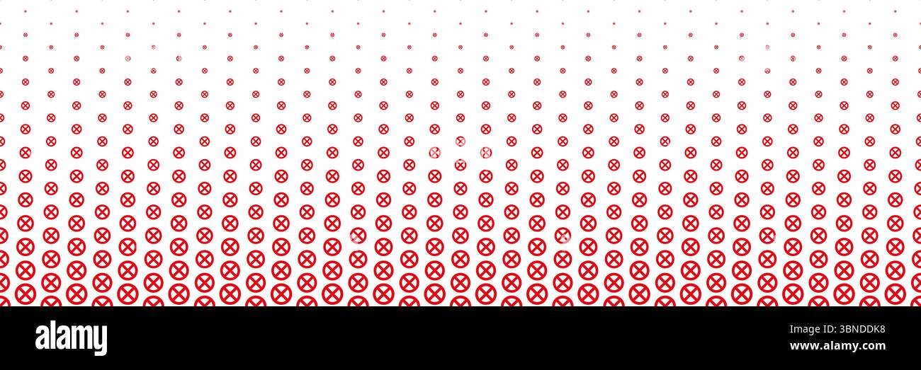 horizontal red crossed no entry sign design for pattern and background ...