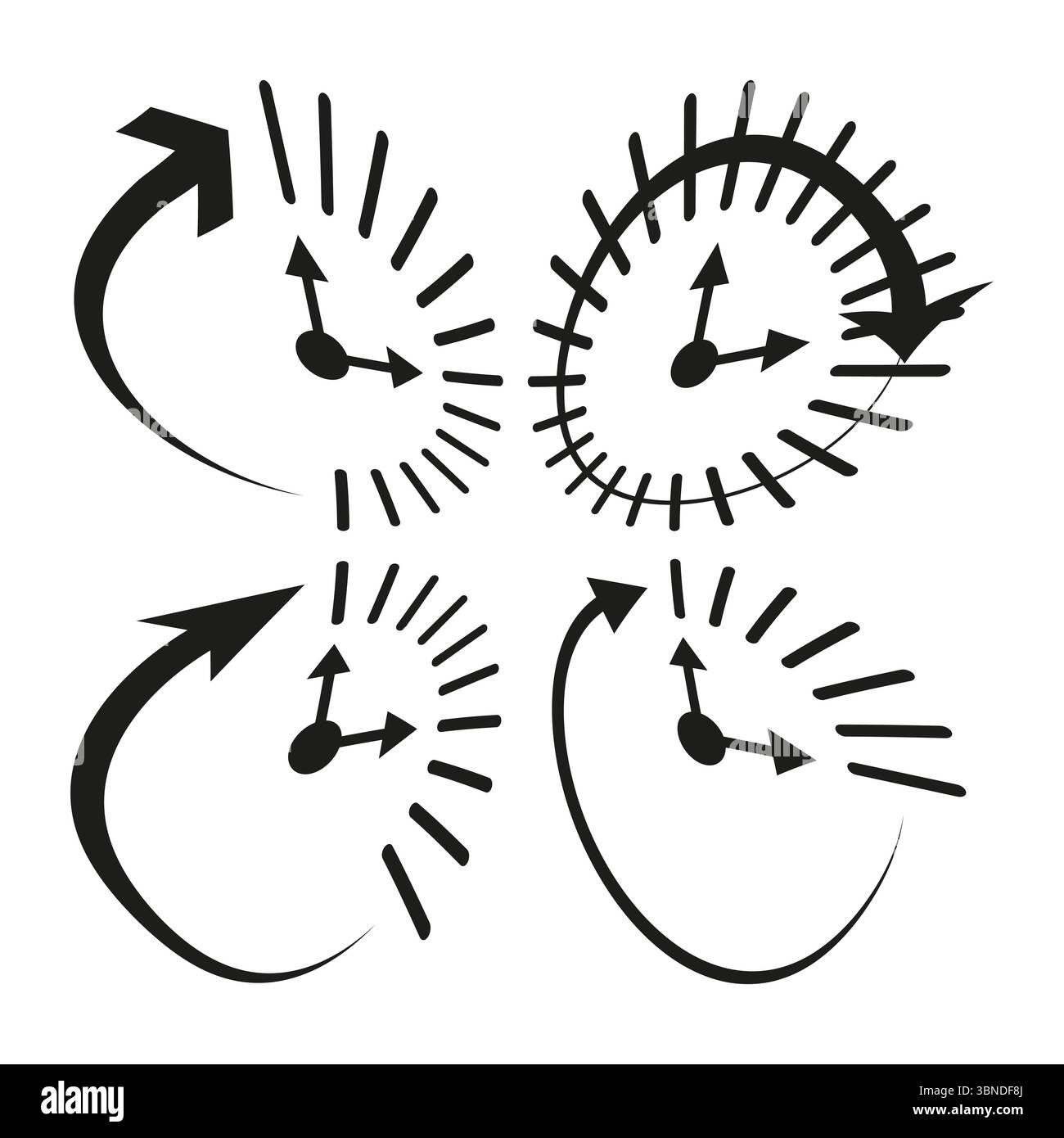 Cycle arrow icon. Clock refresh symbols. Circular motion Vector. Time ...