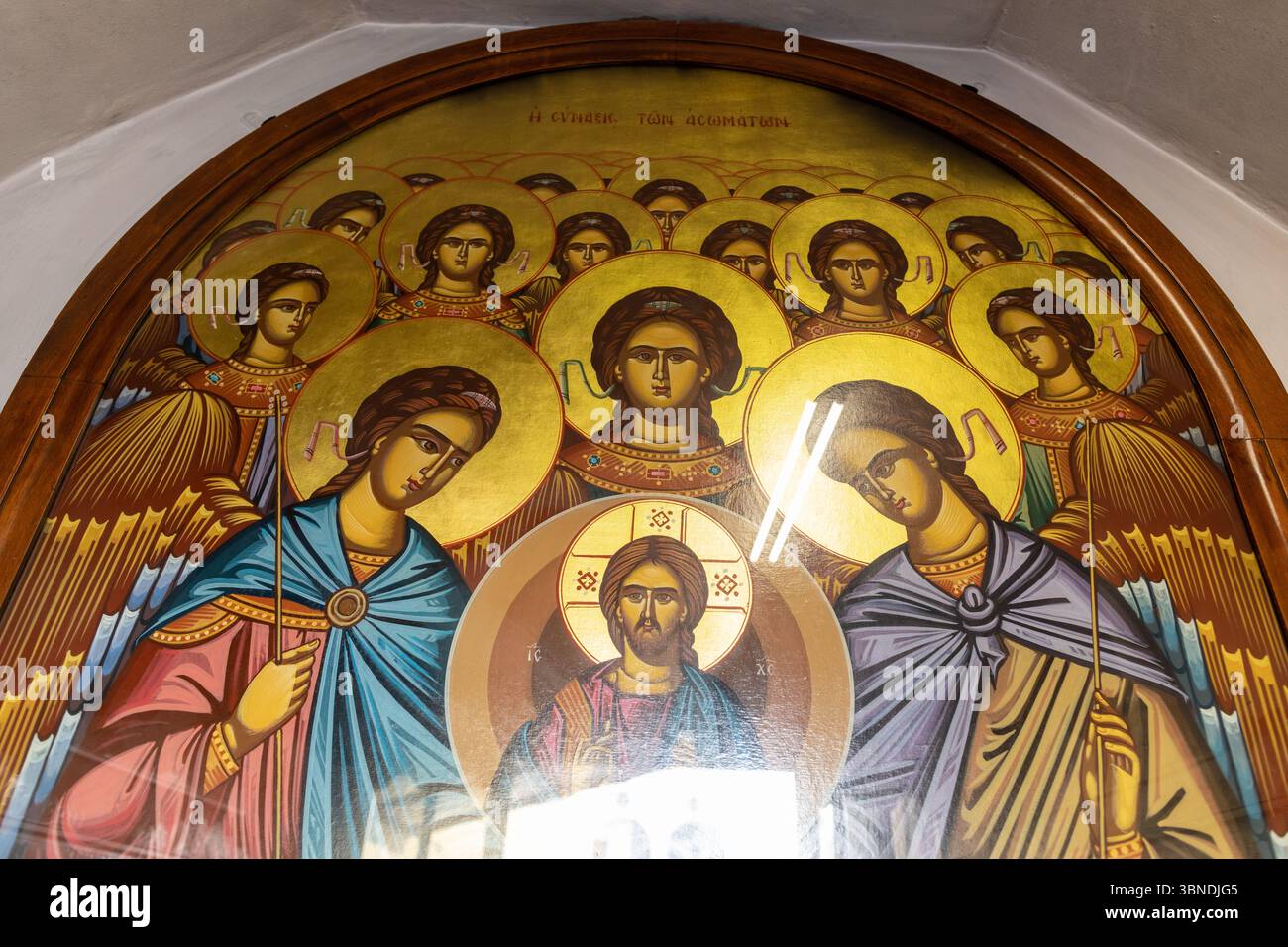 Christian Icons in Panormitis Monastery Symi Greek Islands Greece Stock ...