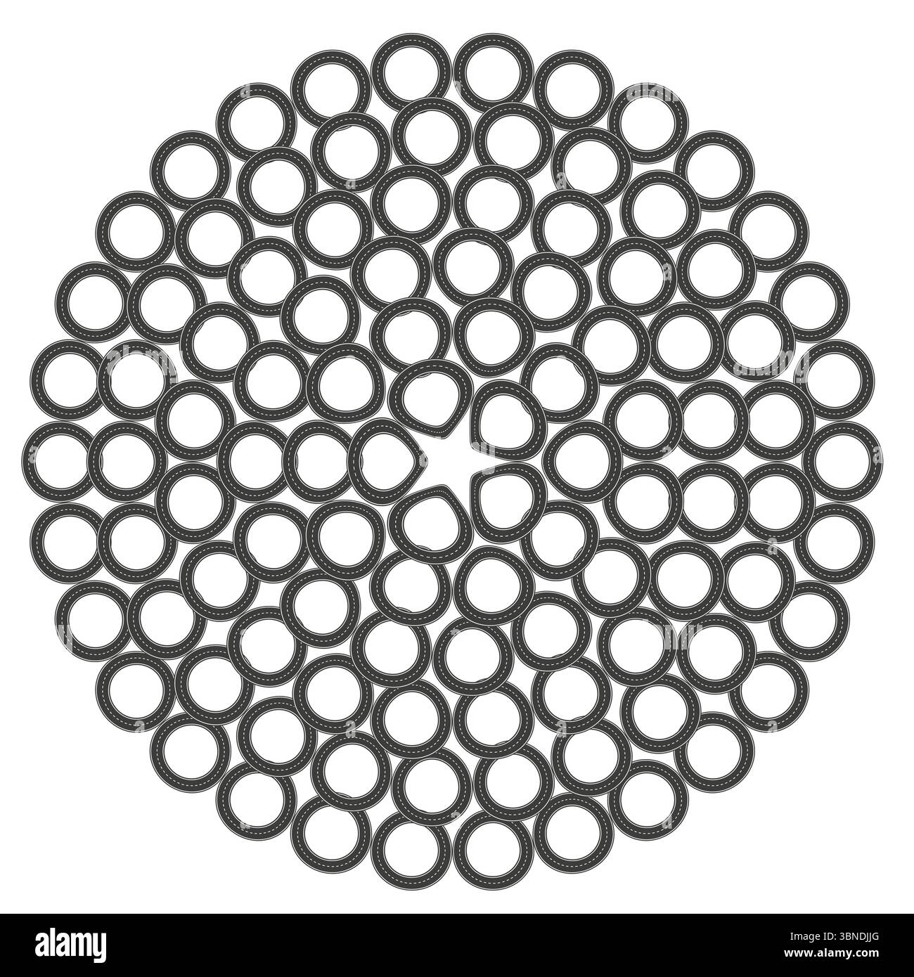 Concentric dot cluster. Dense bubble pattern. Circular Vector design ...