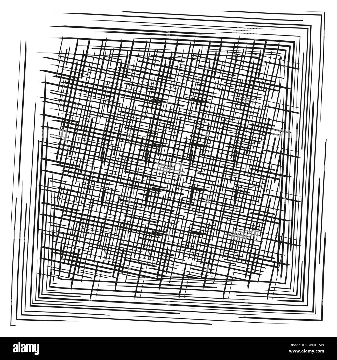 Abstract scribble texture. Chaotic line pattern. Monochrome hand drawn ...