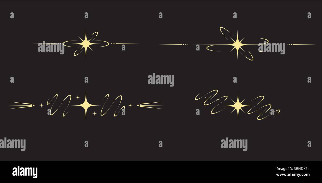 Mystical celestial borders and vintage esoteric frames with stars and ...